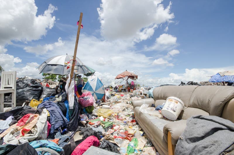 Large Heap of Garbage Inside a Waste Plant Stock Photo - Image of ...