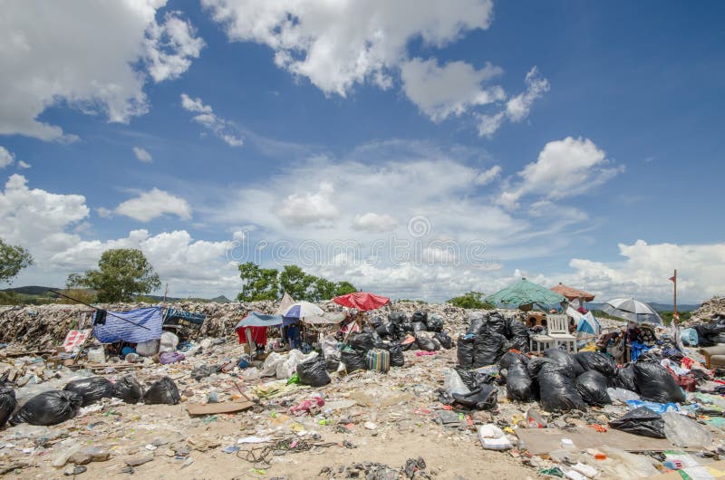 Garbage Heap Dump on the Road in the Village Unsanitary Household Waste ...