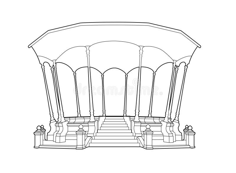 Bandstand stock vector. Illustration of show, vector - 113275953