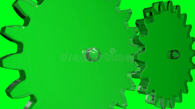 Gears Rotation Mechanism. Industrial Animated Background in 3d. Stock ...