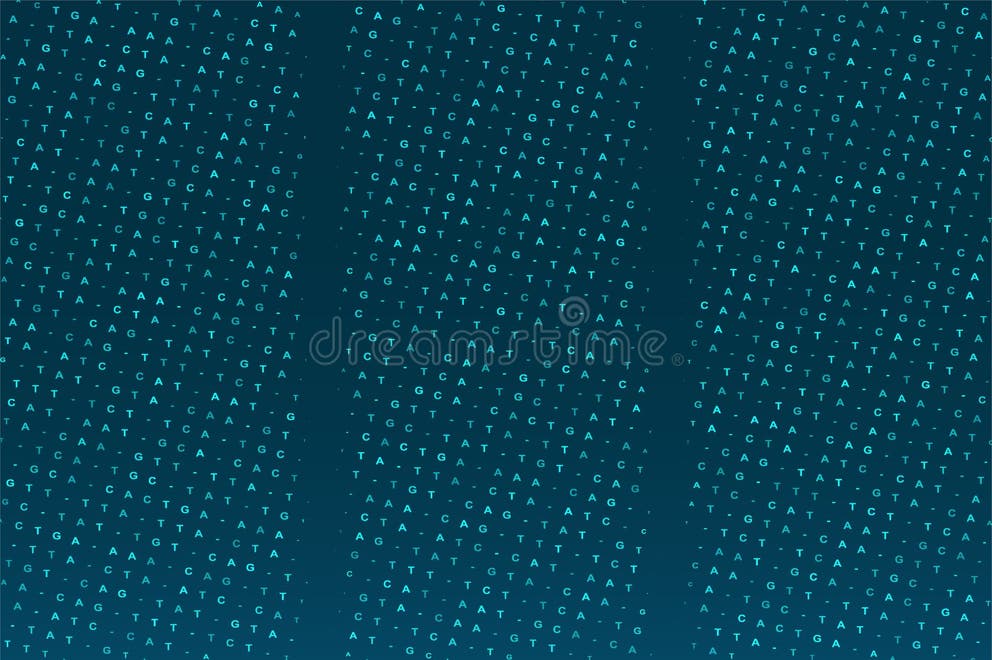 Big Genomic Data Visualization Stock Vector - Illustration of agct ...