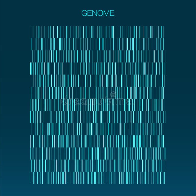 Big Genomic Data Visualization Stock Vector - Illustration of medical ...