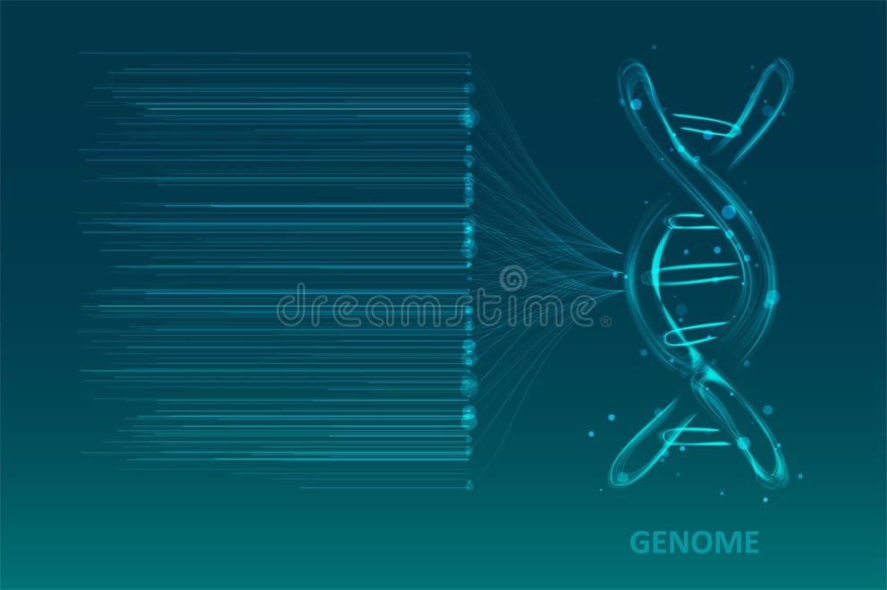 Big Genomic Data Visualization Stock Vector - Illustration of pattern ...