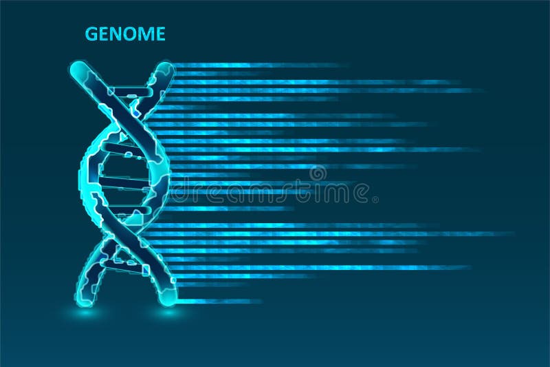 Big Genomic Data Visualization Stock Vector - Illustration of science ...