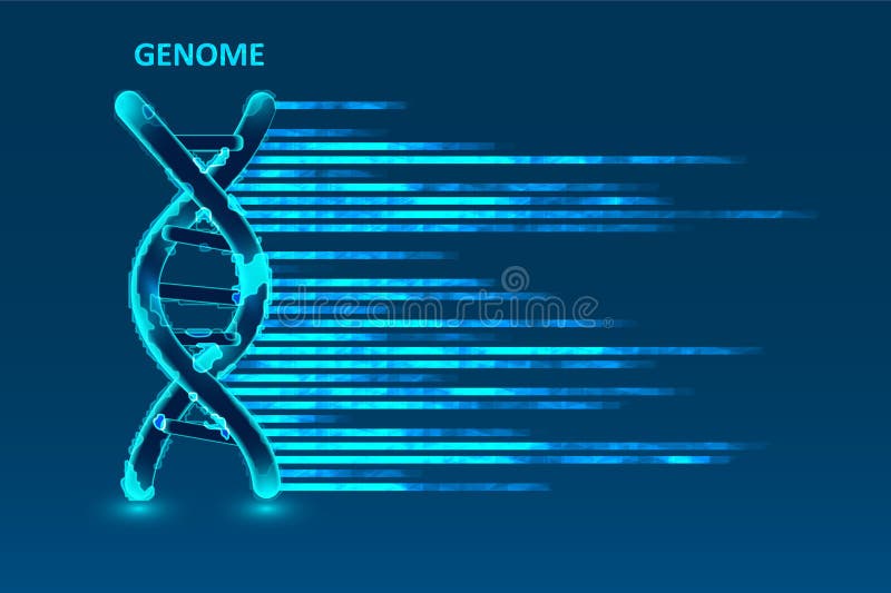 Big Genomic Data Visualization Stock Vector - Illustration of science ...