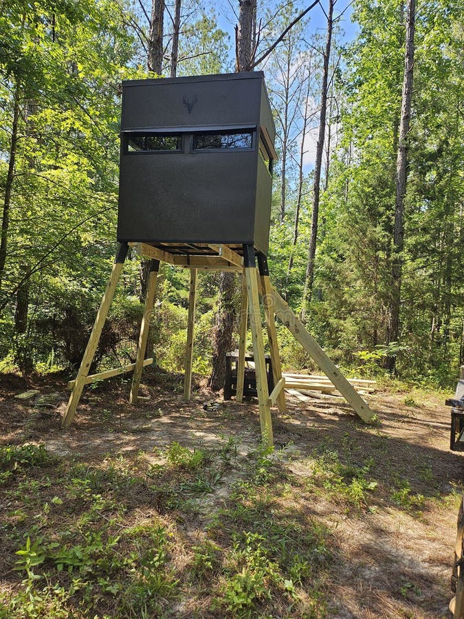 Big George& X27;s Deer Stand. Stock Image - Image of stand, deerstand ...
