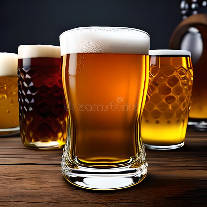 A big glass of beer stock illustration. Illustration of wine - 272534428