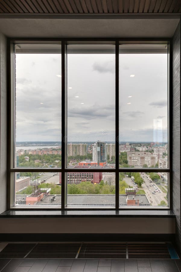 Big glass window stock image. Image of empty, room, view - 96473115