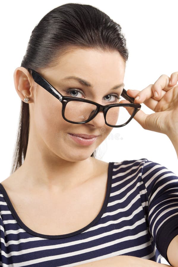 The big glasses stock photo. Image of cheerful, beautiful - 15860226