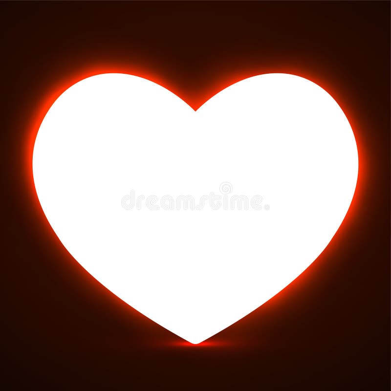 Big Glowing Heart. Valentines Day Background Stock Vector ...