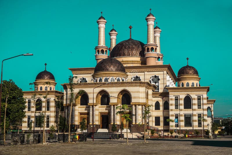 Big Mosque in Yogyakarta stock photo. Image of tower - 234308698