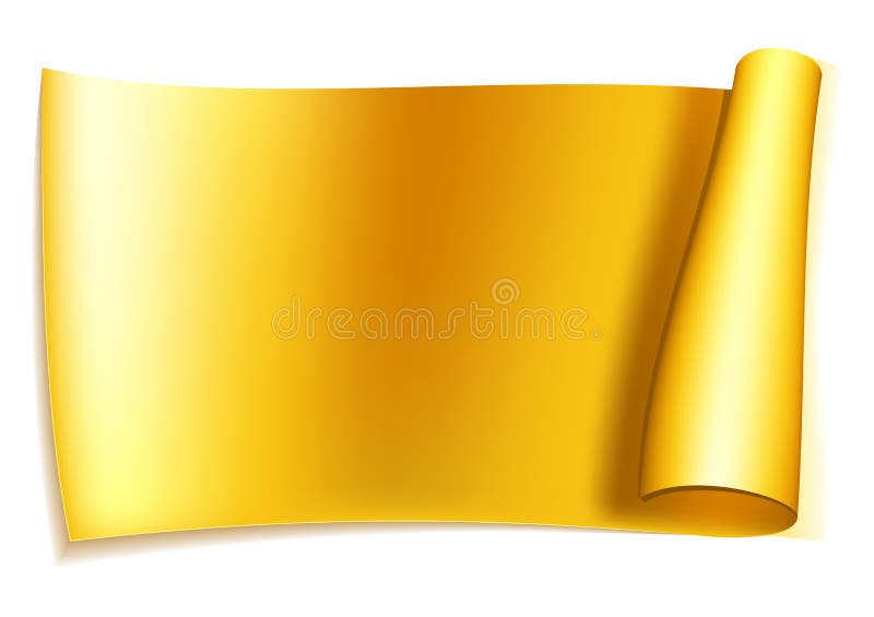 Big gold ribbon stock vector. Illustration of sale, realistic - 77467757