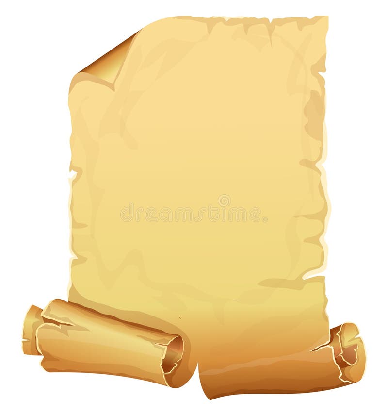 Big Golden Scroll of Parchment Stock Vector - Illustration of page ...