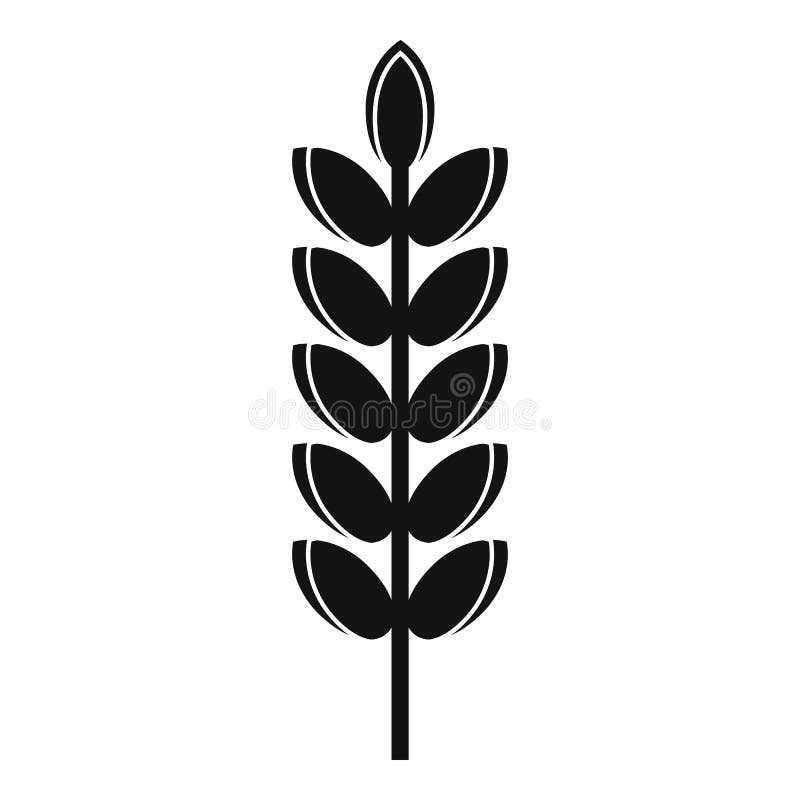 Big Grain Spike Icon, Simple Style Stock Vector - Illustration of seed ...