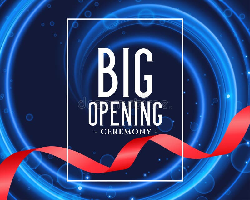 Big Grand Opening Ceremony Template Design Stock Vector - Illustration ...