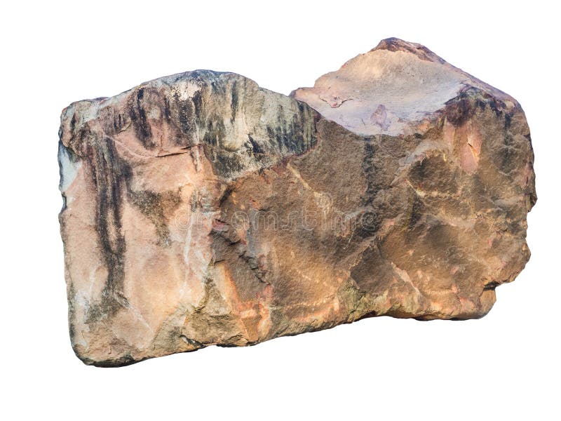 Big Granite Rock Stone, Isolated on White Stock Photo - Image of rock ...