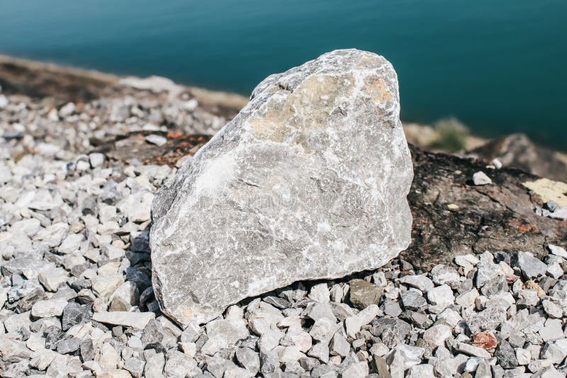 Big Granite Rock Stone on. Natural Stone. Grey, Black and White Granite ...