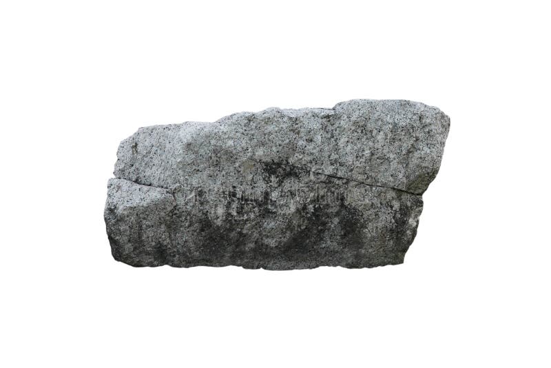 Big Granite Stone, Isolated on White Background Stock Photo - Image of ...