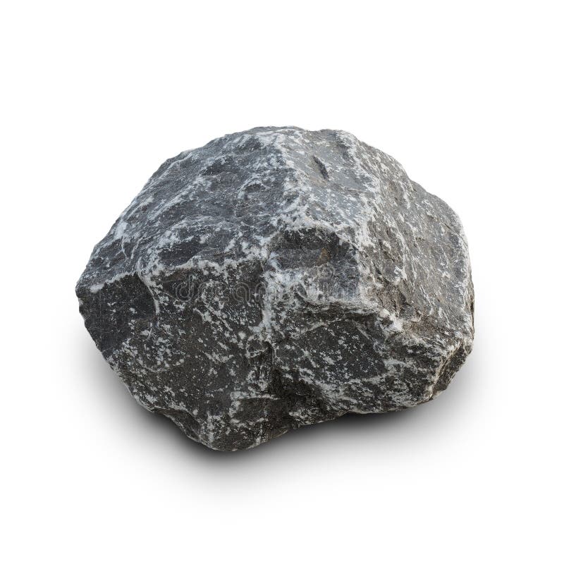 Big Granite Stone, Rock with Clipping Path Stock Image - Image of round ...