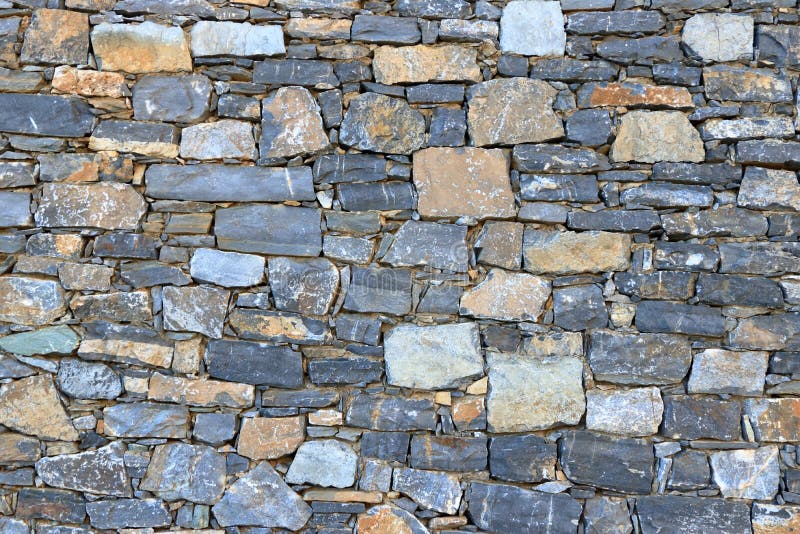 Big Gray Wall from Stone Bricks Stock Photo - Image of background ...