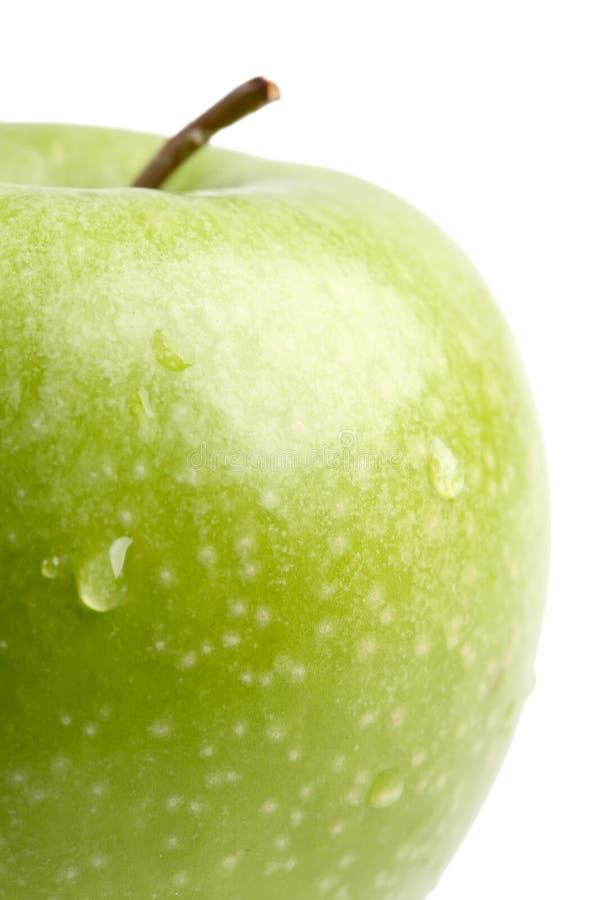 Big green apple close up. stock image. Image of macro - 13155865