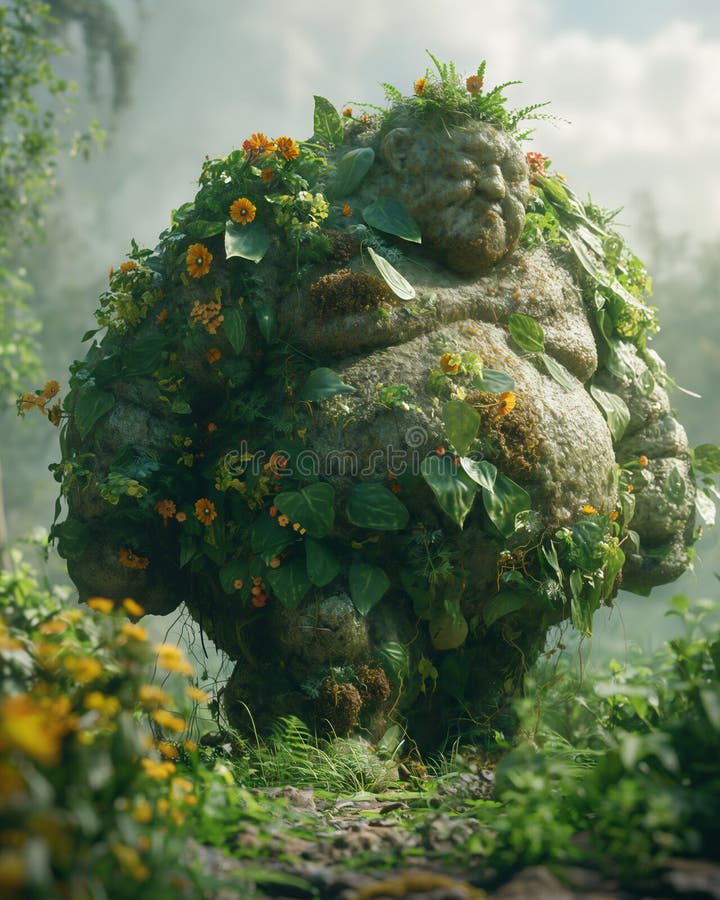 Big Green Creature in the Forest. Stock Photo - Image of mysterious ...