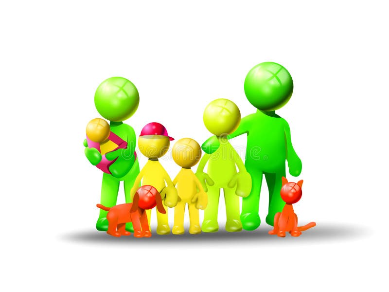 Green family stock vector. Illustration of design, clipart - 25957665