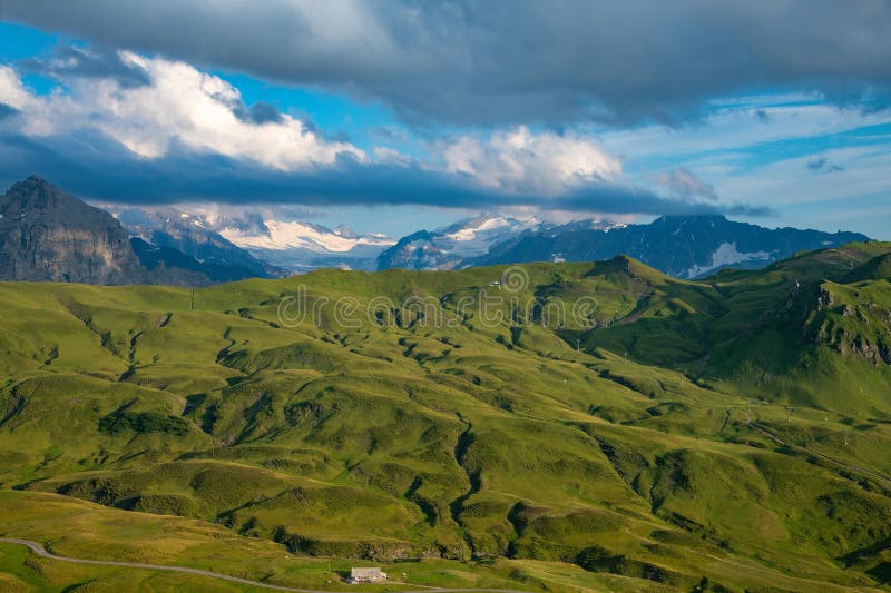 A Big Green Mountain Landscape Stock Photo - Image of green, europa ...