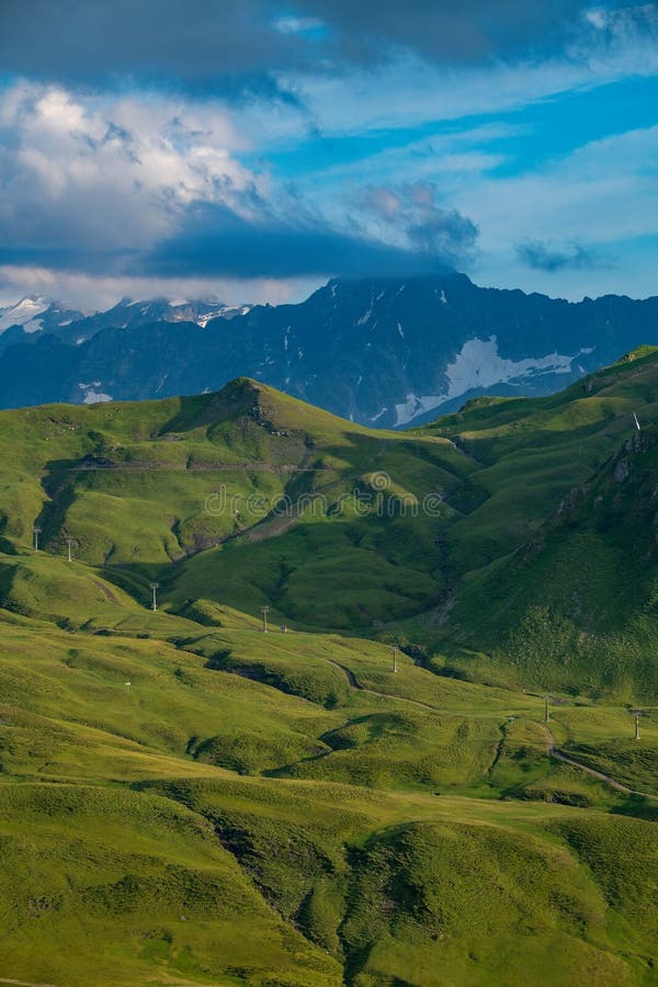 A Big Green Mountain Landscape Stock Photo - Image of mountain, travel ...