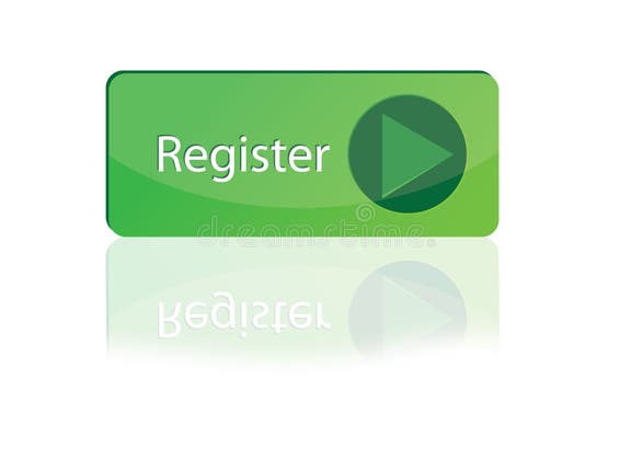 Big green register button stock illustration. Illustration of computer ...