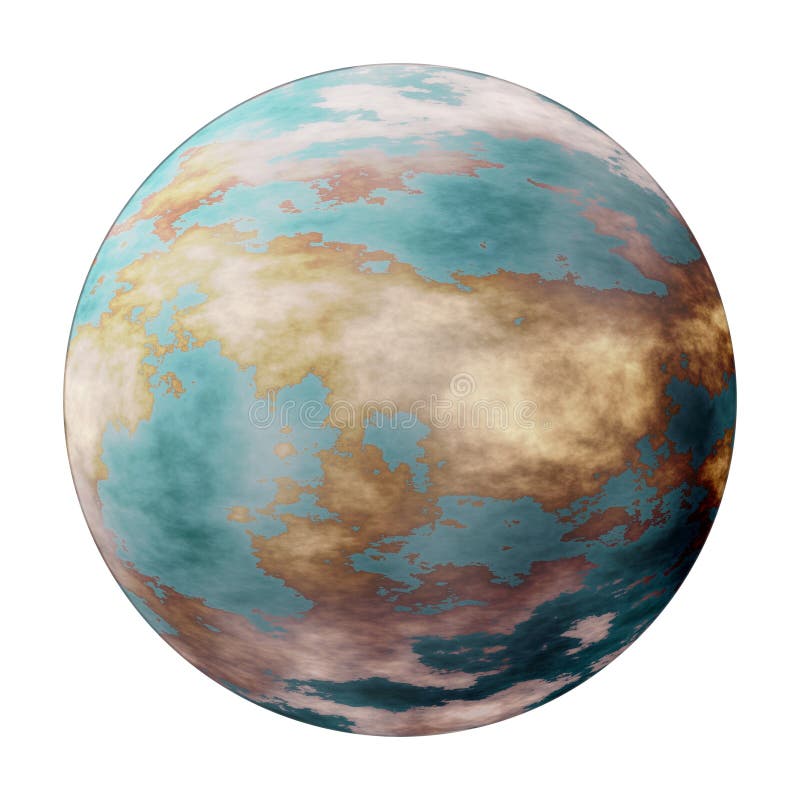 Big green satellite planet stock illustration. Illustration of ...