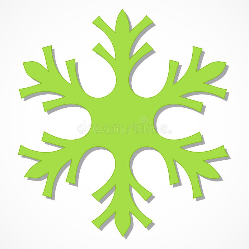 Green Snowflake Christmas Tree Stock Illustration - Illustration of ...