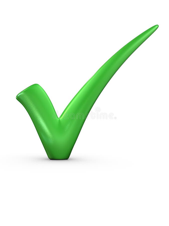 A big green tick stock illustration. Illustration of checkmark - 3346177