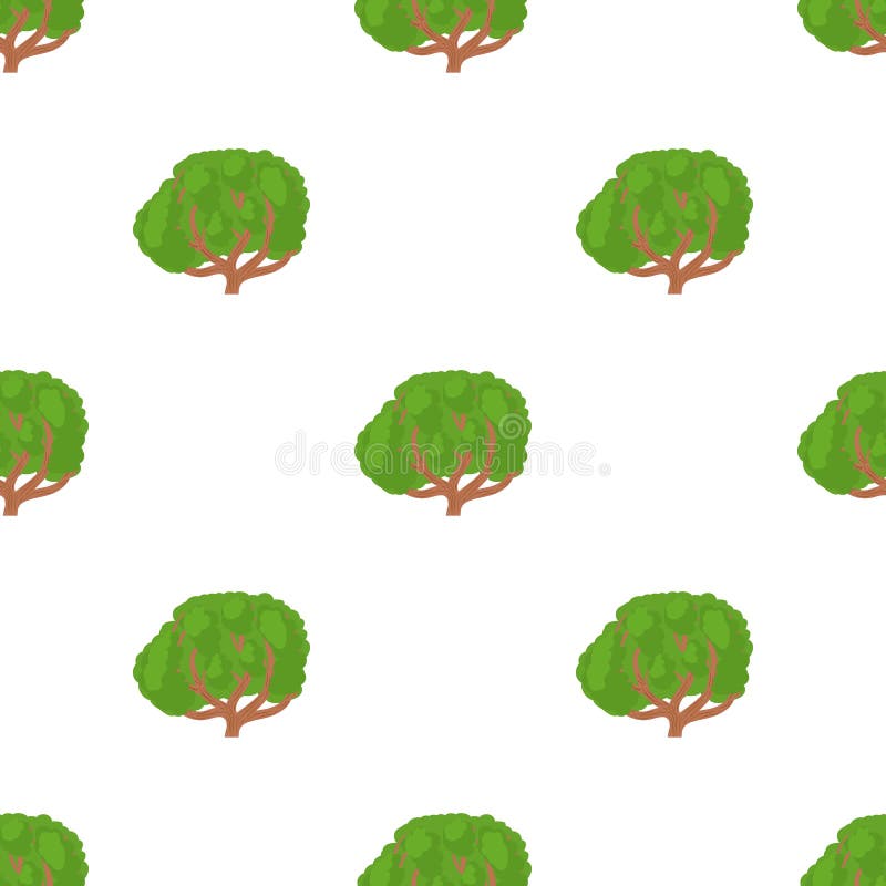 Big Green Tree Pattern Seamless Vector Stock Vector - Illustration of ...