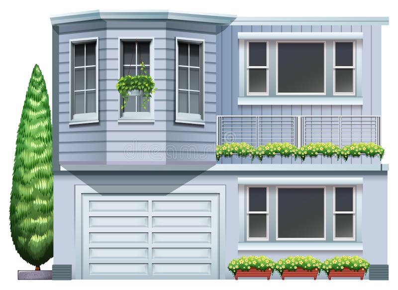 A big grey building stock vector. Illustration of construction - 47759620