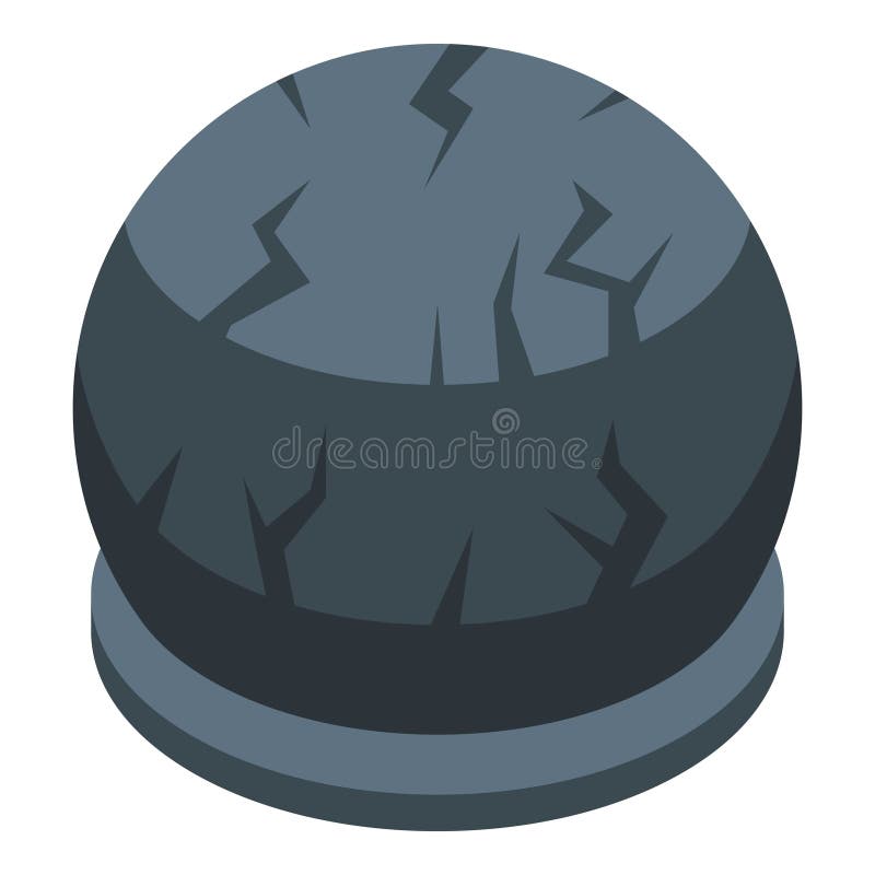 Big Grey Stone Sphere is Standing on a Pedestal Stock Illustration ...