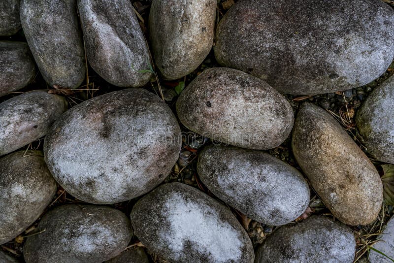 A Big Grey Stones on the Garden Decoration. Surface Design Stock Image ...