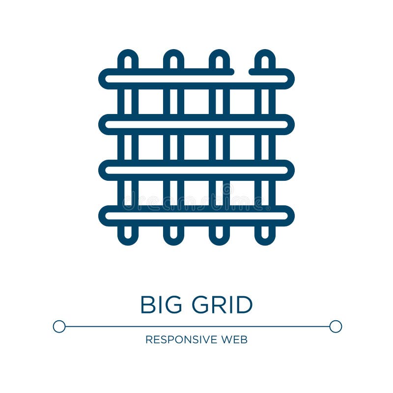 Big Grid Icon. Linear Vector Illustration from Responsive Web ...