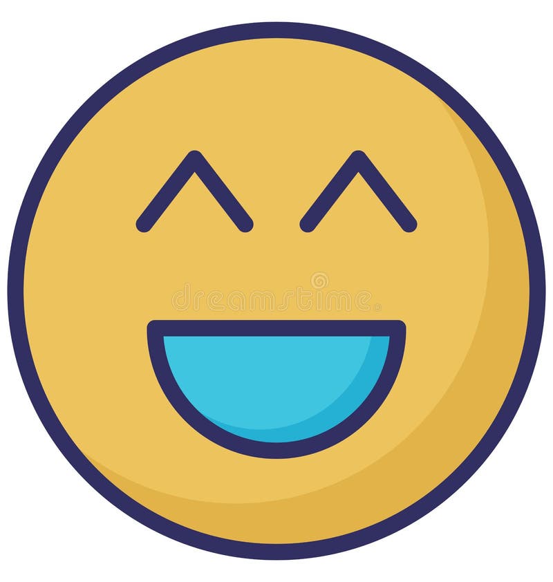 Big Grin, Laugh Vector Isolated Icon Which Can Easily Modify or Edit ...