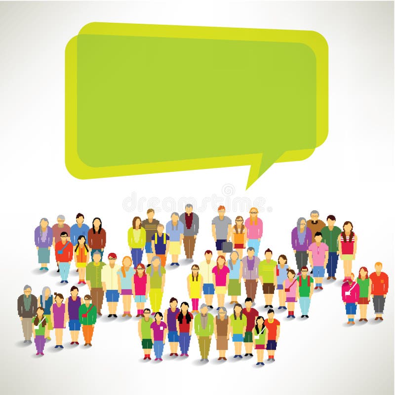 A Big Group of Family Gather Together Stock Vector - Illustration of ...