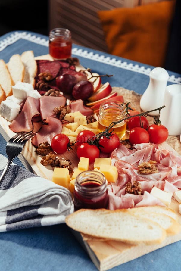 Big Group of Meat, Bread and Vegetables Stock Photo - Image of dinner ...
