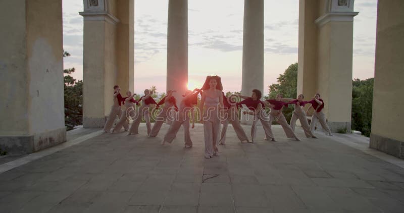 Modern Interpretive Dancing, Tied Together Shirts on Young People, 4k ...