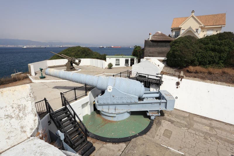 Big gun in Gibraltar stock photo. Image of battery, military - 26261530