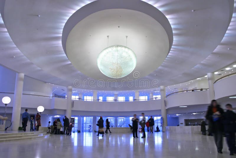 Big hall stock image. Image of lamp, female, interior - 1496373