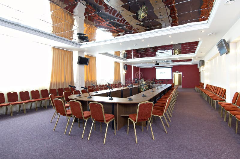 Big hall for conference editorial photo. Image of table - 177884081