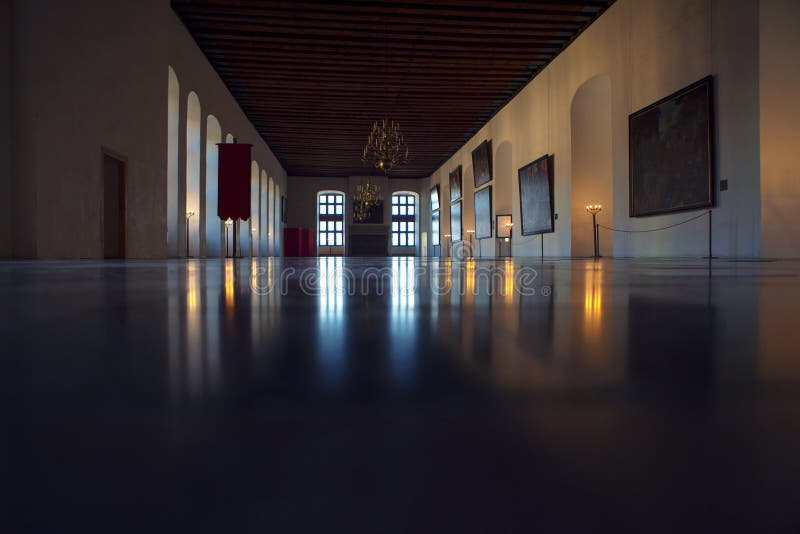 The hall in Palace stock image. Image of column, empty - 153242429