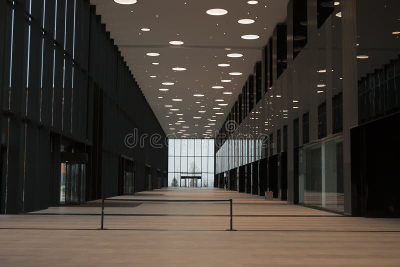 Big Hall in Modern Building Stock Image - Image of ceiling, glass: 69726785