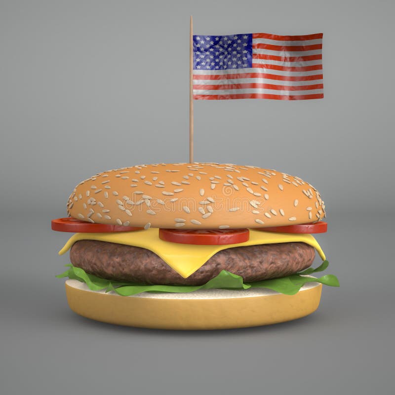 American Burger Flag Stock Illustrations – 3,310 American Burger Flag ...