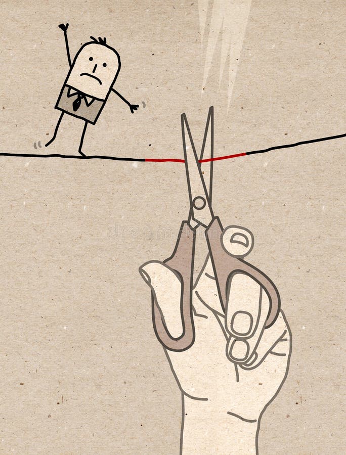 Cartoon Men on a Wire with 2019 Numbers Stock Vector - Illustration of ...