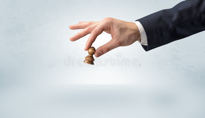 Big Hand Taking His Next Step on Chess Game Stock Image - Image of ...